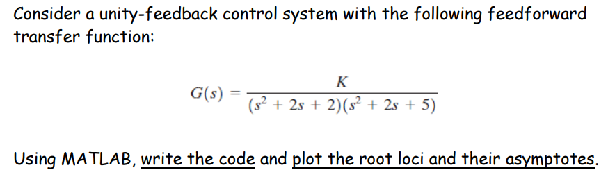 Solved Consider a unity-feedback control system with the | Chegg.com