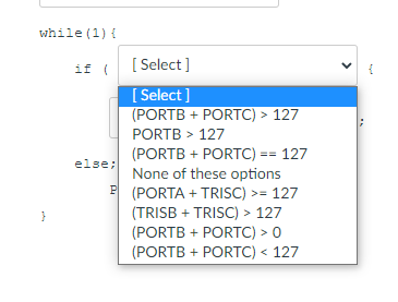 Solved Consider the following code. The code configures | Chegg.com