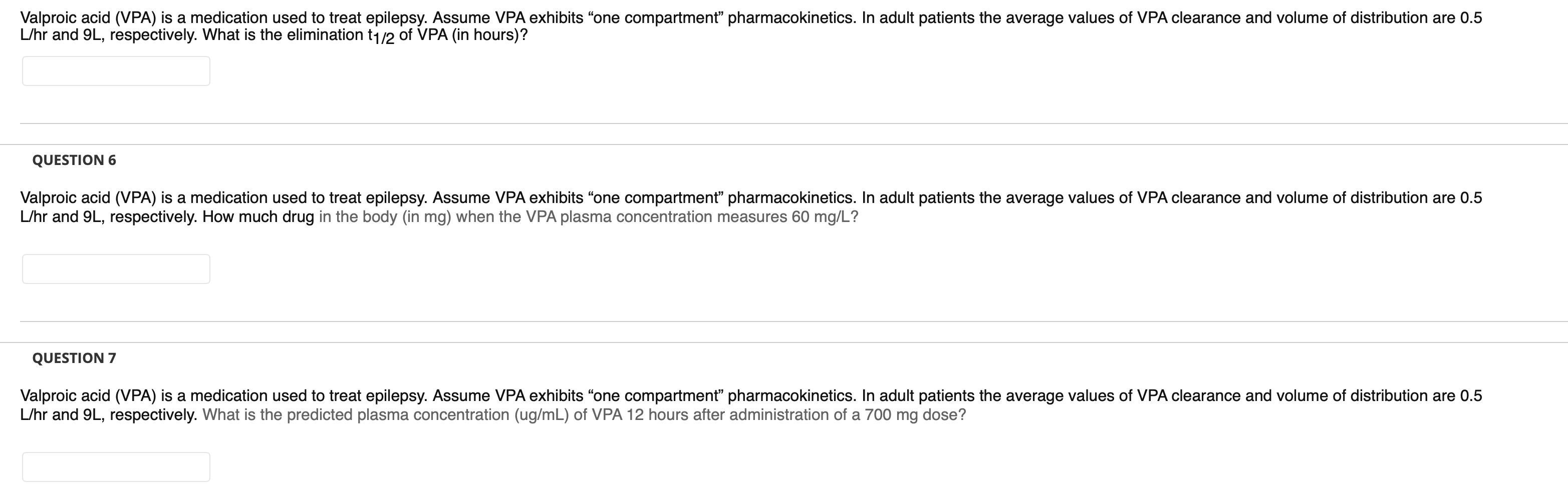 Solved Valproic acid (VPA) is a medication used to treat | Chegg.com