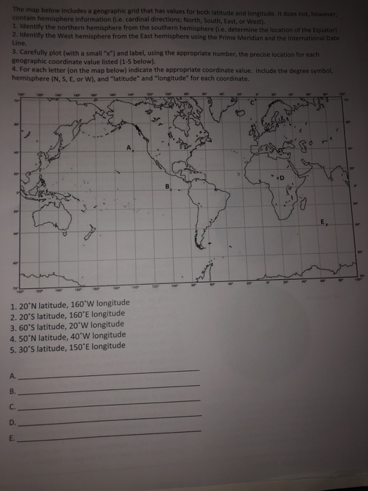 Western Hemisphere Map With Latitude And Longitude