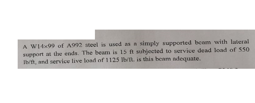 Solved A W14x99 of A992 steel is used as a simply supported | Chegg.com