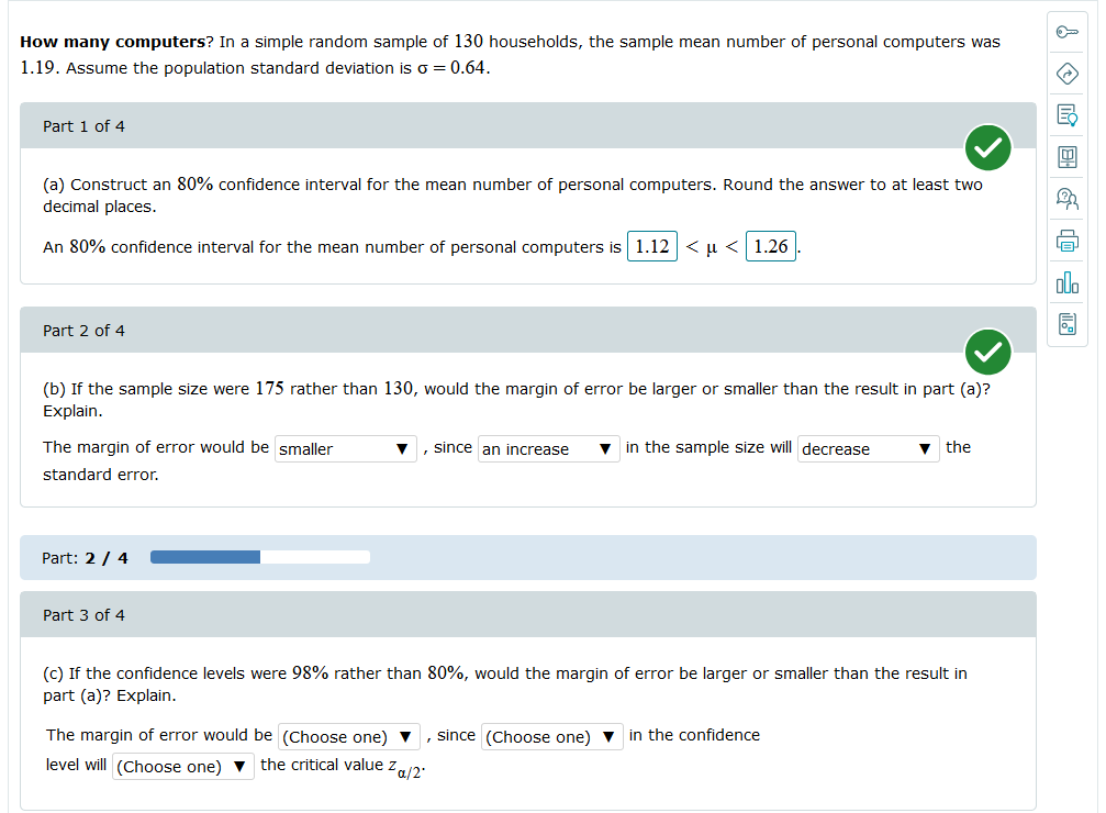 Solved How many computers? In a simple random sample of 130 | Chegg.com