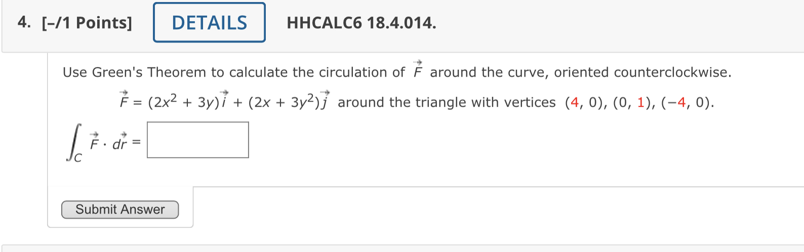 Solved Use Green's Theorem to calculate the circulation of F | Chegg.com