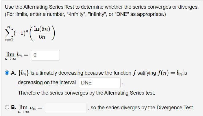 Solved Use the Alternating Series Test to determine whether | Chegg.com