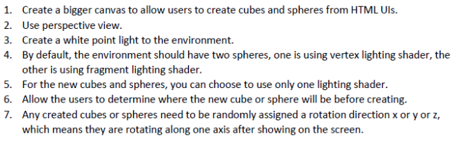 Solved Write A Webgl Program Using Only Html And Javascript 5785