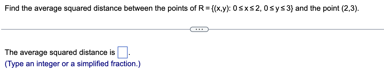 Solved Find the average squared distance between the points | Chegg.com