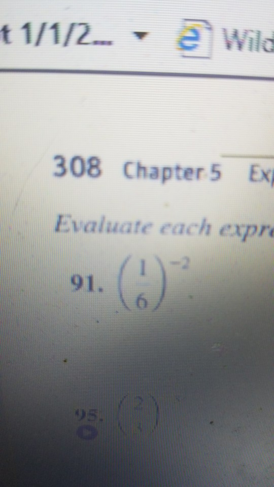 Solved eWild 308 Chapter 5 Exp Evaluate each expre 91. 6 95 | Chegg.com