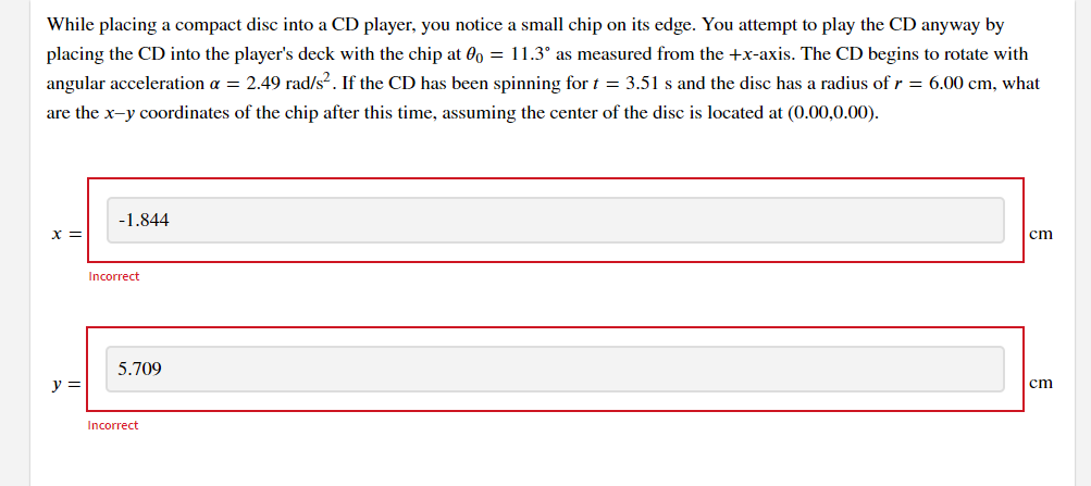 Solved While placing a compact disc into a CD player, you | Chegg.com