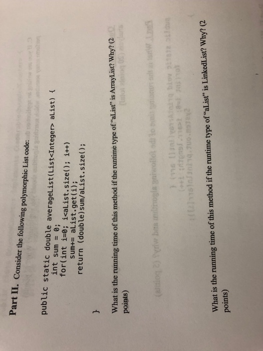 Solved Part Il. Consider the following polymorphic List | Chegg.com