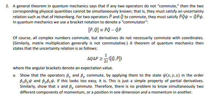 Solved 2. A general theorem in quantum mechanics says that | Chegg.com