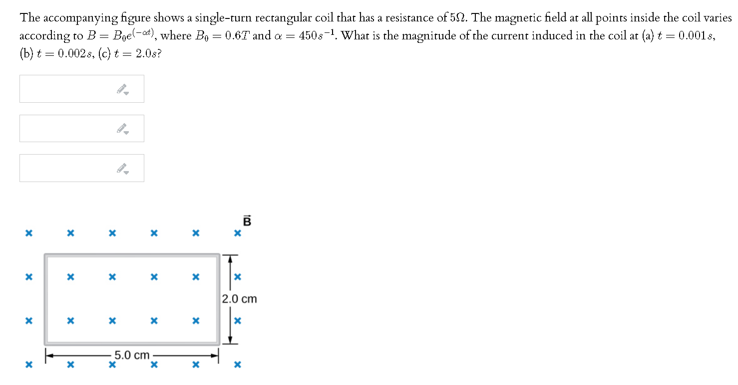 Solved The accompanying figure shows a single-turn | Chegg.com