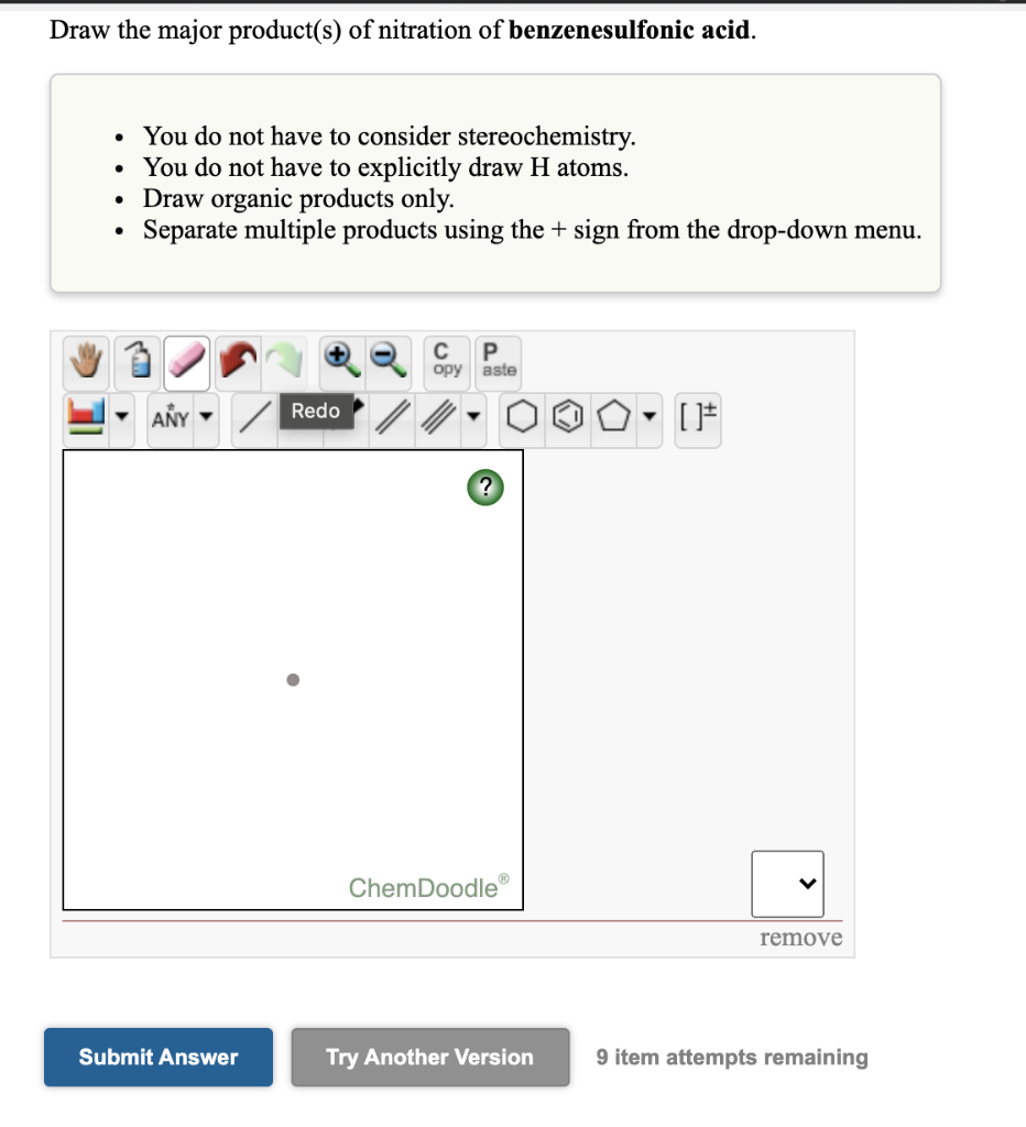 Solved Draw the major product(s) of nitration of | Chegg.com
