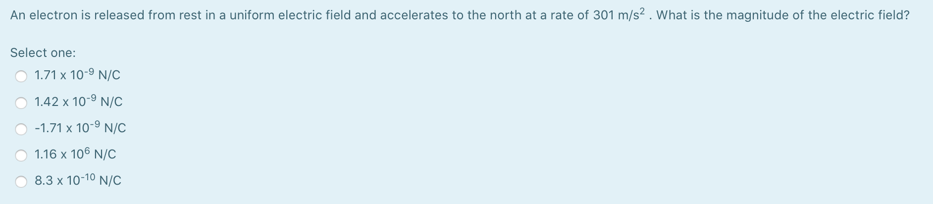 Solved An electron is released from rest in a uniform | Chegg.com