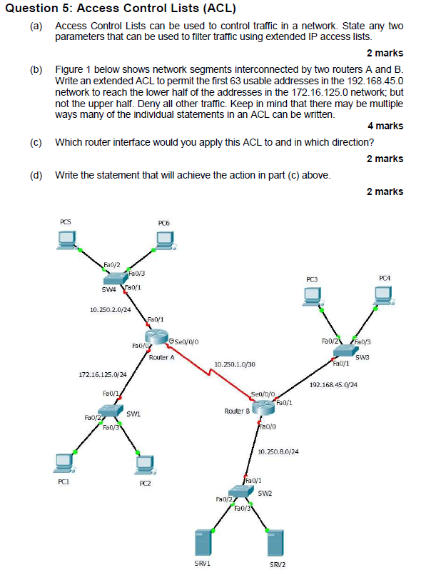 Solved Question 5: Access Control Lists (ACL) (a) Access | Chegg.com