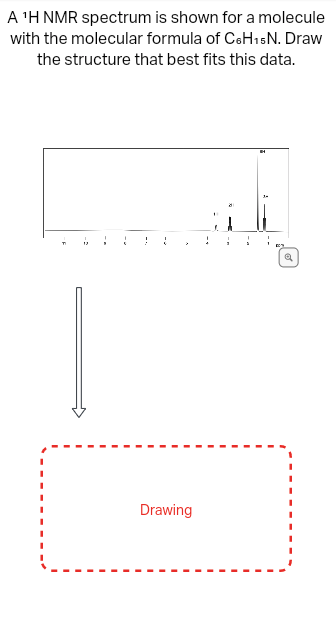 Solved A 'H NMR spectrum is shown for a molecule with the | Chegg.com