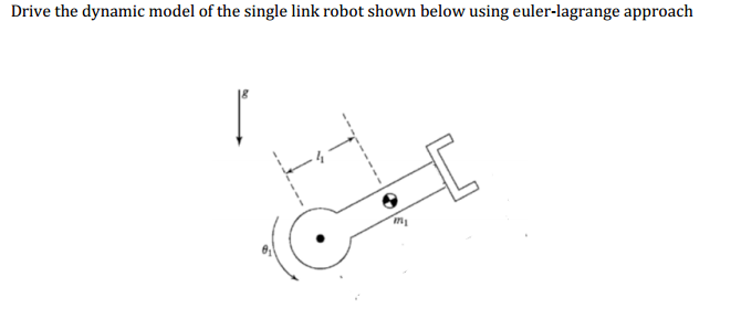 Solved Drive the dynamic model of the single link robot | Chegg.com
