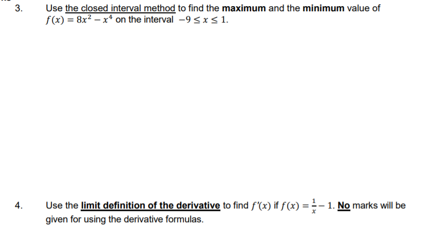 Solved 3. Use the closed interval method to find the maximum | Chegg.com