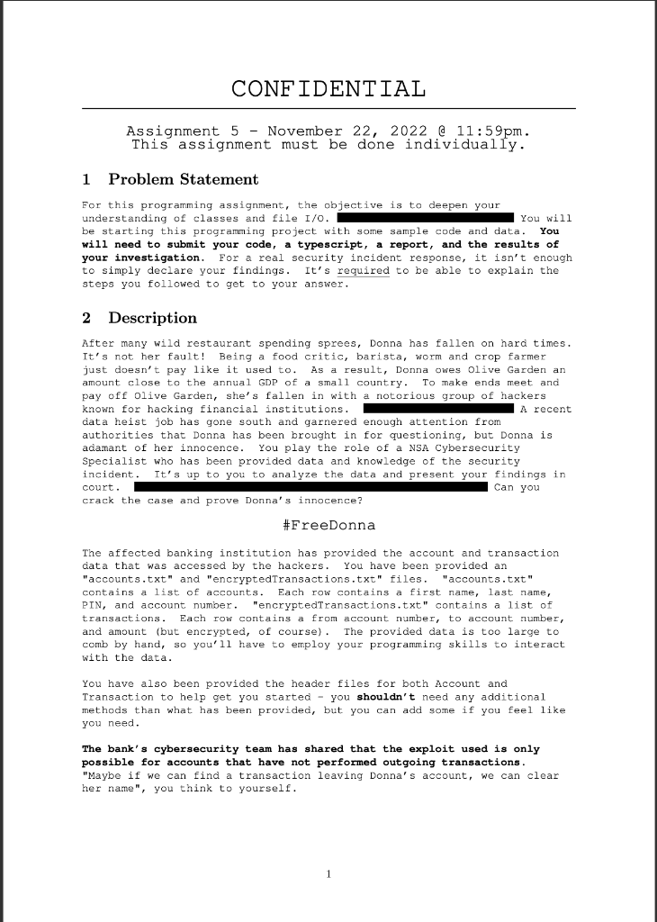 Solved Assignment 5 - November 22, 2022 @ 11:59pm. This | Chegg.com