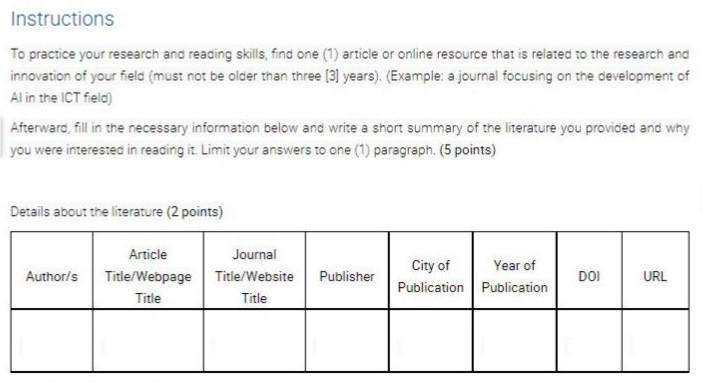 Solved Instructions To practice your research and reading | Chegg.com