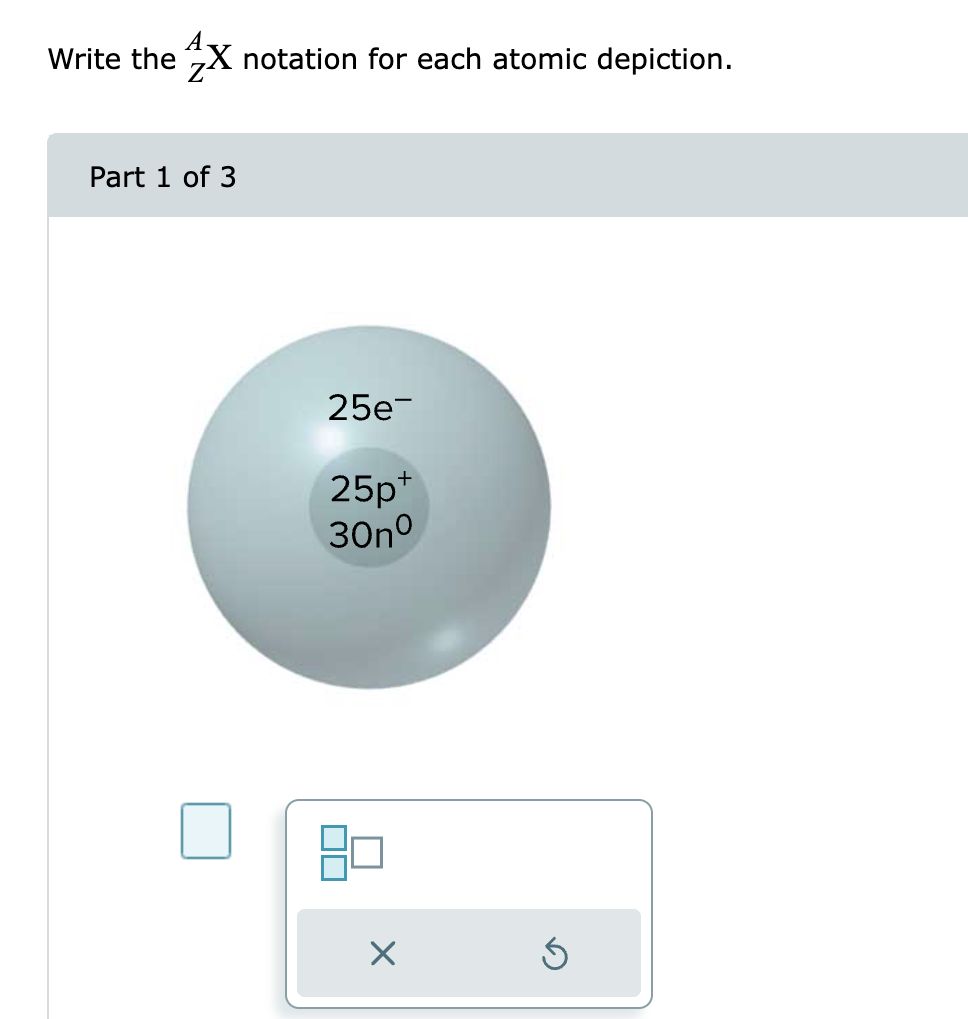 Solved Write the ZAX notation for each atomic depiction.Part | Chegg.com