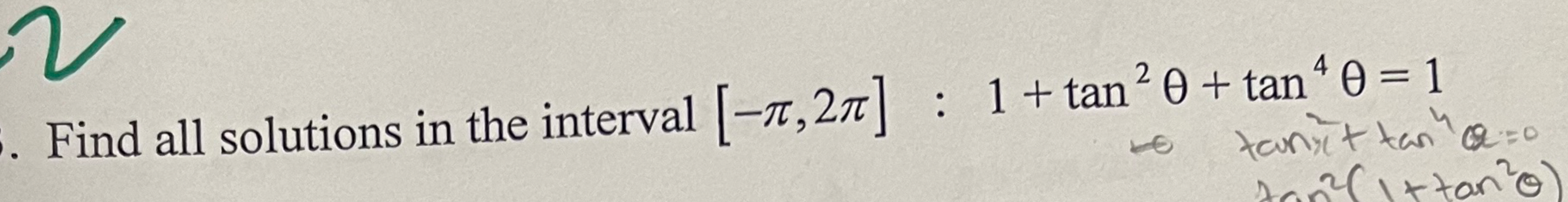 Find all solutions in the interval | Chegg.com