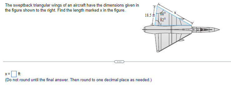 Solved The sweptback triangular wings of an aircraft have | Chegg.com