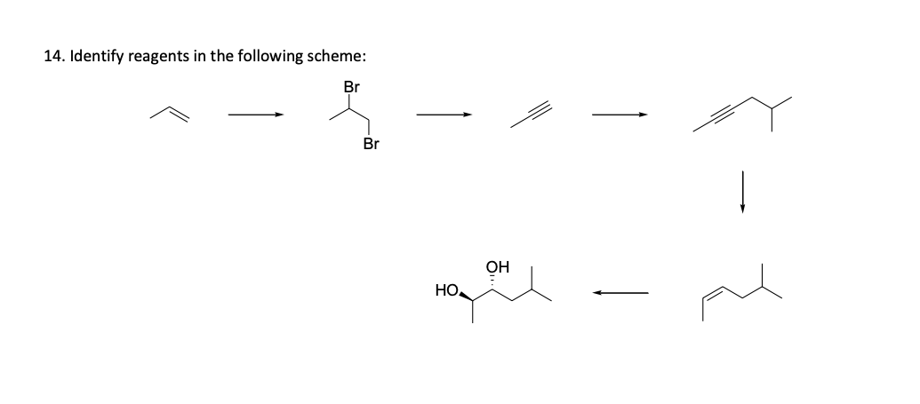 Solved 14. Identify reagents in the following scheme: Br Br | Chegg.com