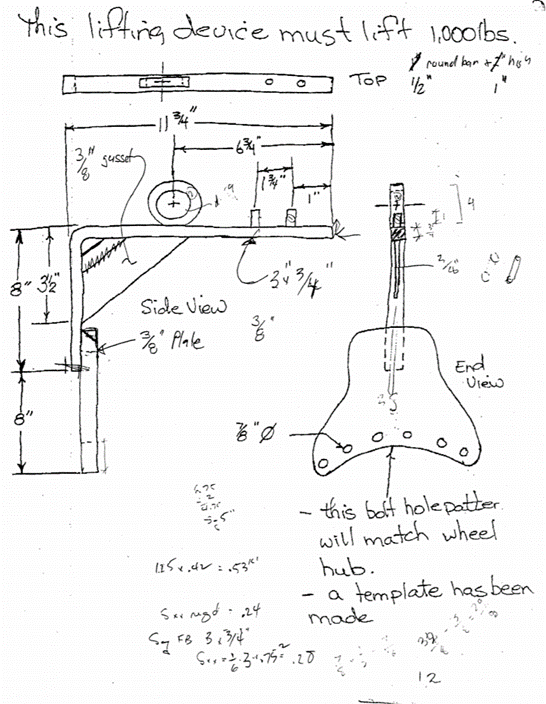 Engineering Drawing Lifting Device An engineer in | Chegg.com
