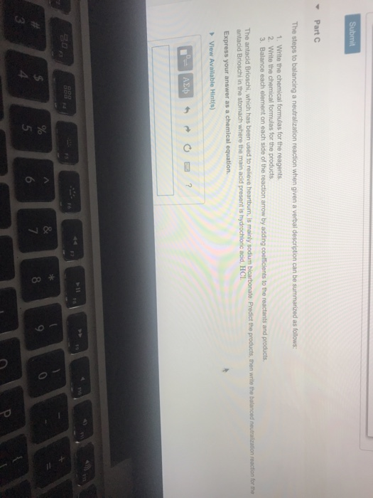 Solved Part C The Steps To Balancing A Neutralization Chegg solved-part-c-the-steps-to-balancing-a-neutralization-chegg