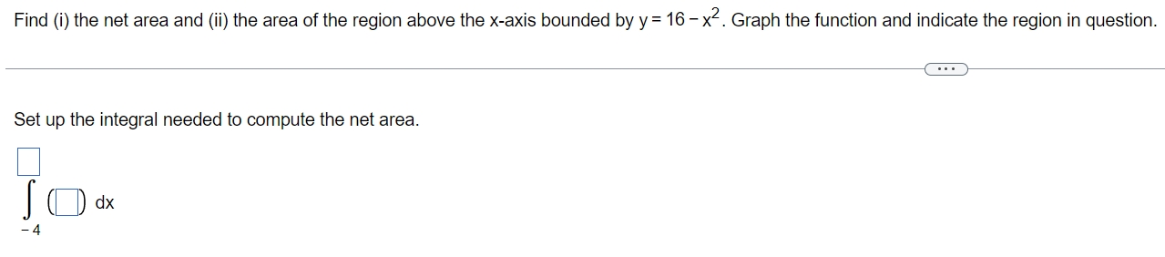 Solved Find (i) the net area and (ii) the area of the region | Chegg.com