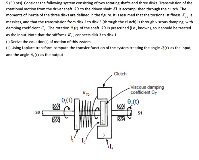 Solved 5 (50 pts). Consider the following system consisting | Chegg.com