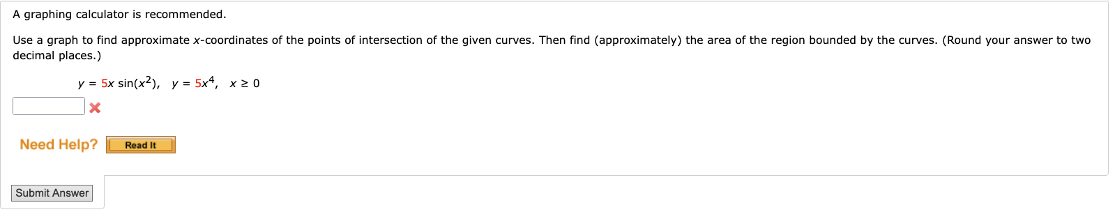 Solved A graphing calculator is recommended. Use a graph to | Chegg.com