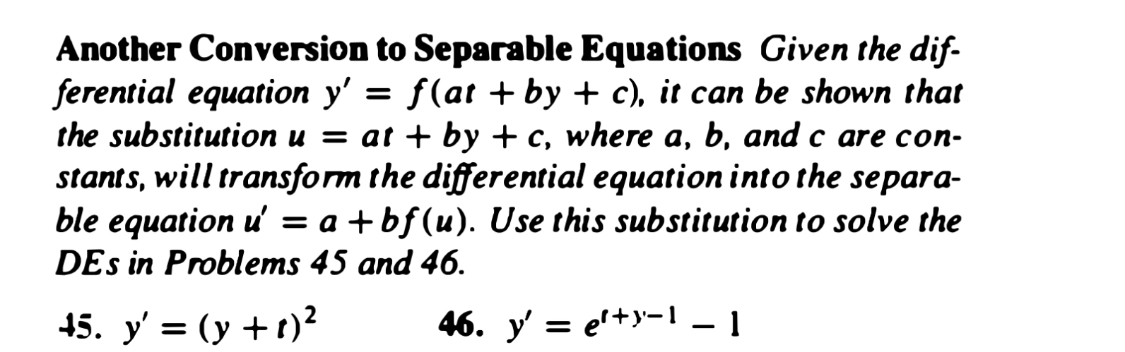 Solved Another Conversion to Separable Equations Given the | Chegg.com