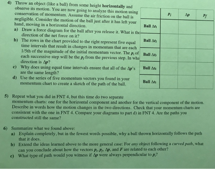 Solved 4) Throw an object (like a ball) from some height | Chegg.com