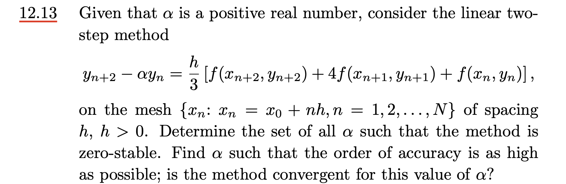 12 15 Determine The Order Of The Linear Multistep