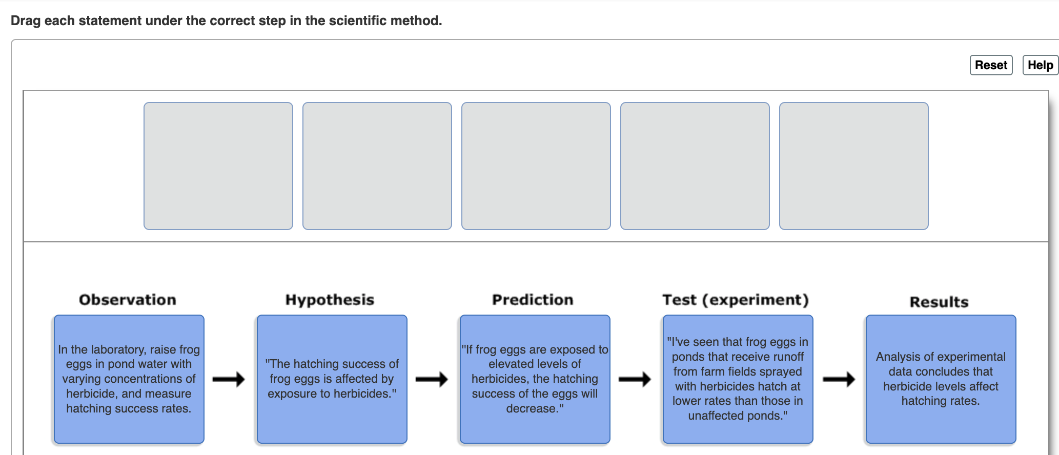 Solved Drag each statement under the correct step in the | Chegg.com