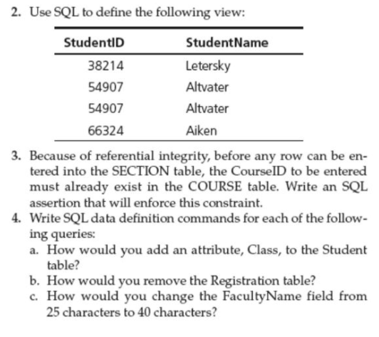 Solved 1 Write A Database Description For Each Of The 6489