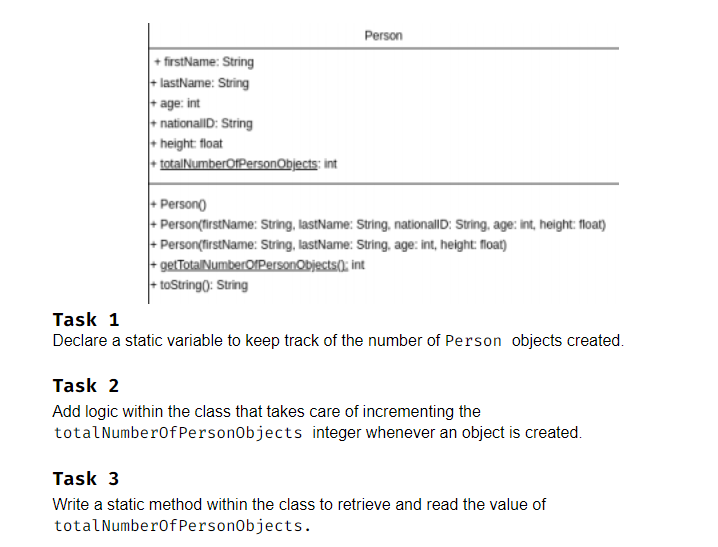 Solved Person + firstName: String - lastName: String -age: | Chegg.com