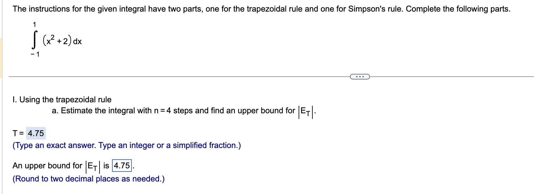 Solved The instructions for the given integral have two | Chegg.com