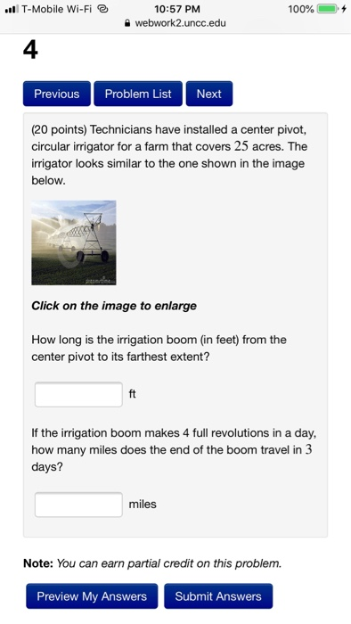 Solved T-Mobile Wi-Fi 100% @ 10:57 PM webwork2.uncc.edu ). + | Chegg.com