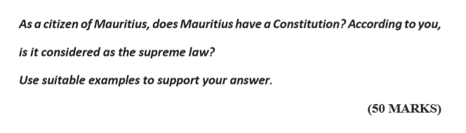 Solved As a citizen of Mauritius, does Mauritius have a | Chegg.com