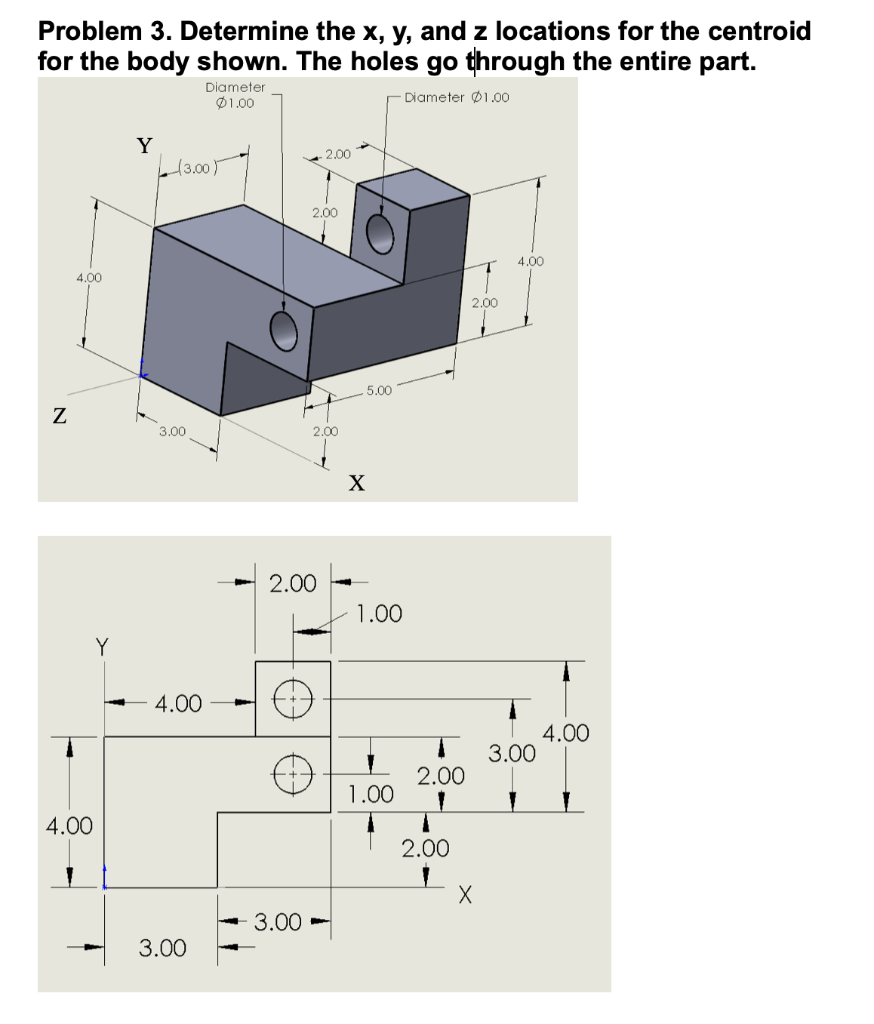 Solved Problem 3. Determine the x, y, and z locations for | Chegg.com