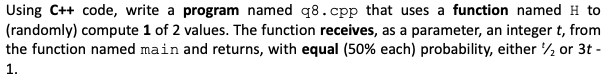 Solved Using C Code Write A Program Named Q8cpp That 9227