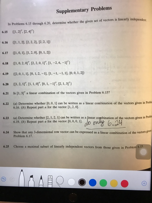 Solved Supplementary Problems In Problems 6.15 through 6.20, | Chegg.com