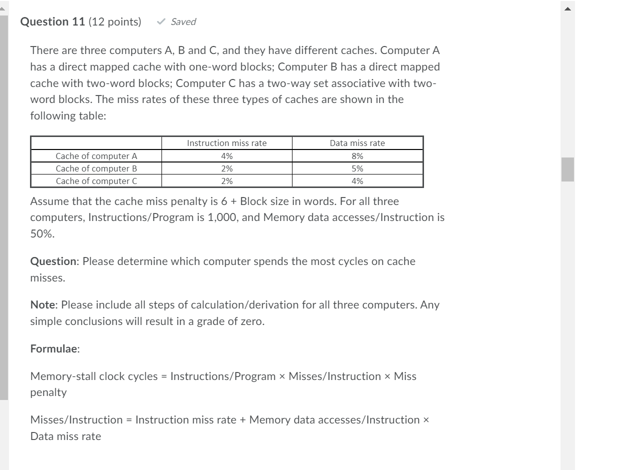 Solved Question 11 (12 points) Saved There are three | Chegg.com