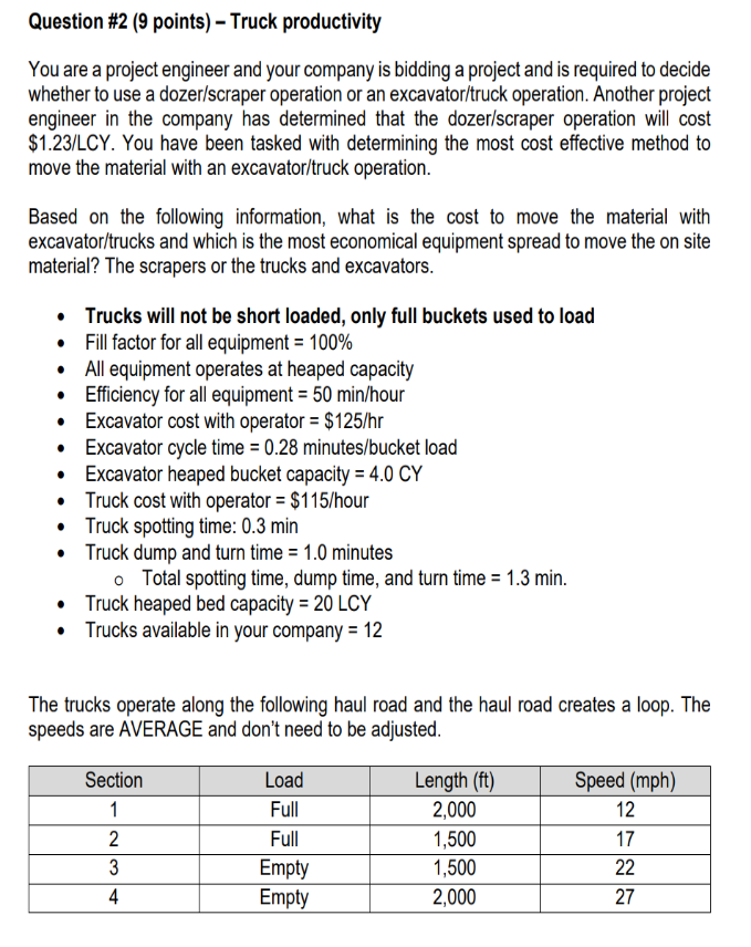 Solved whether to use a dozer/scraper operation or an | Chegg.com