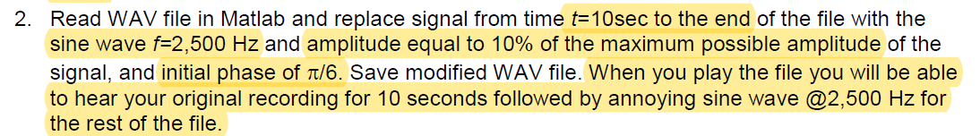 2 Read Wav File In Matlab And Replace Signal From 