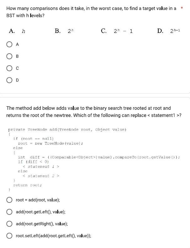 Solved How many comparisons does it take, in the worst case, | Chegg.com