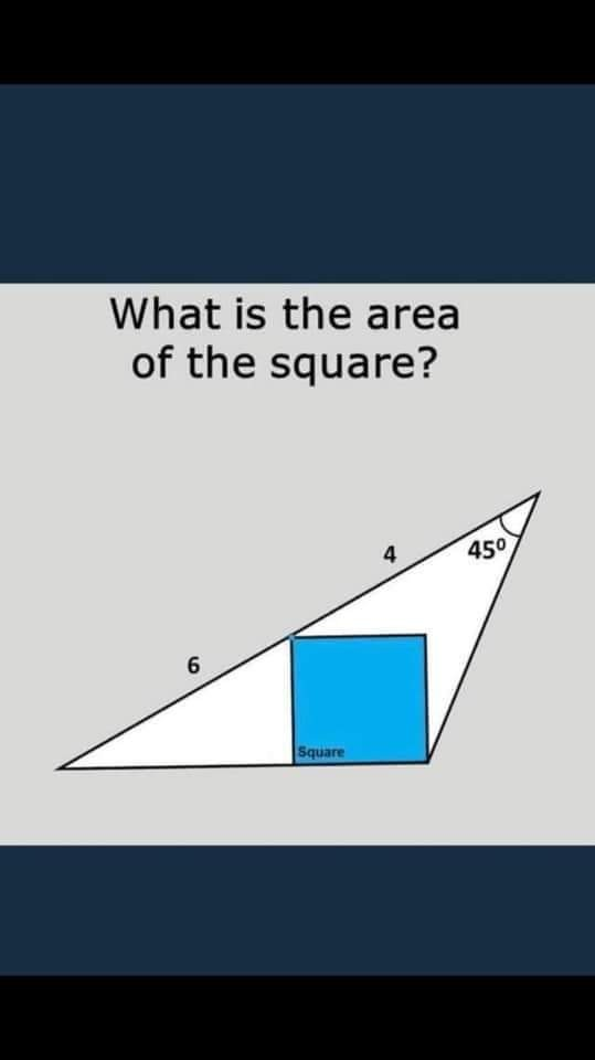 Solved What is the area of the square? 450 Square | Chegg.com