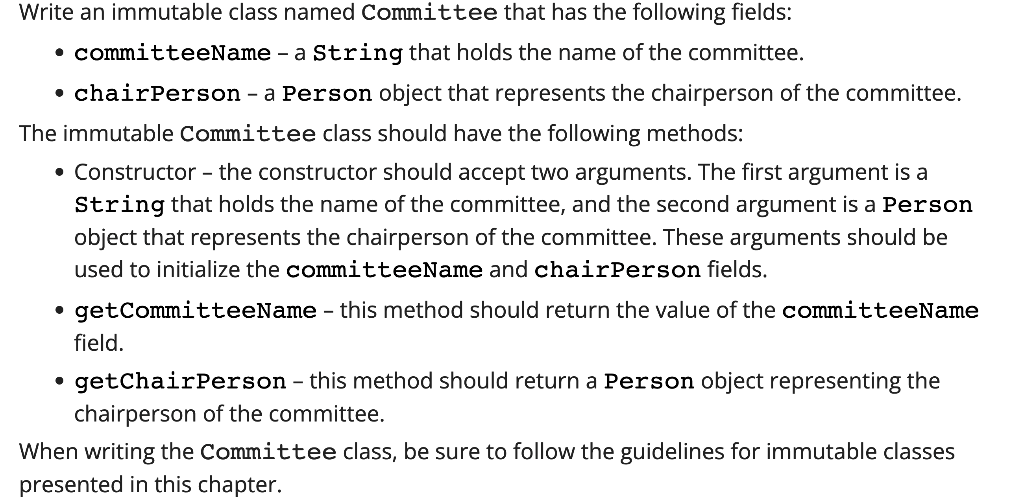 Solved public class Person \{ private String name; public | Chegg.com Solved public class Person \{ private String name; public | Chegg.com